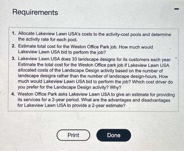 Lakeview Lawn USA provides lawn care and landscaping | Chegg.com