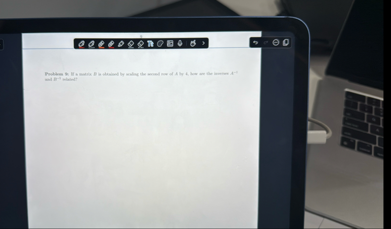 Solved Problem 9: If a matrix B ﻿is obtained by scaling the | Chegg.com