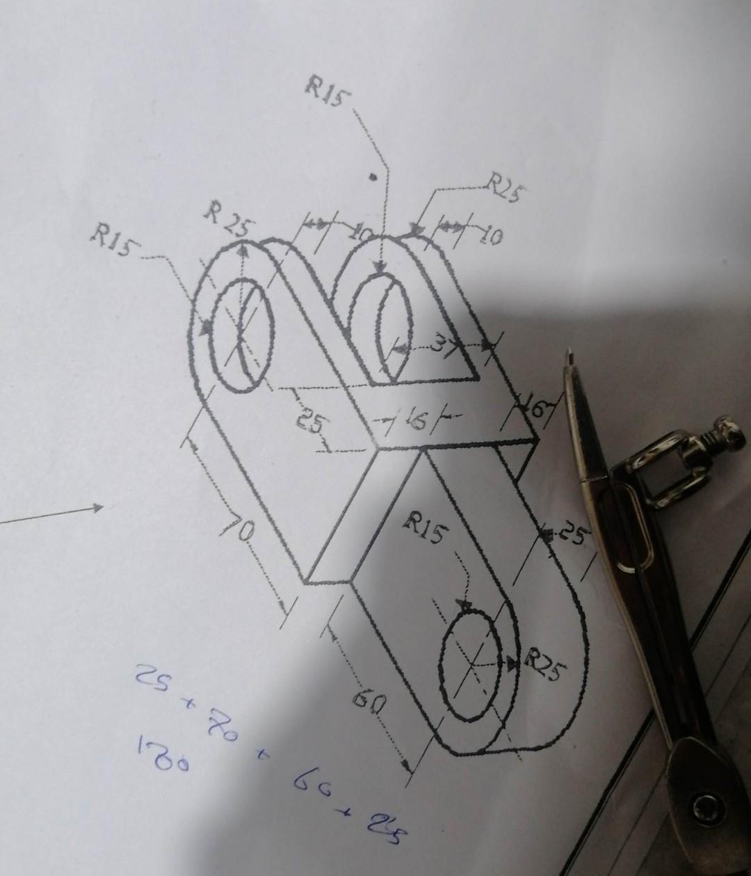 Solved drawing projection | Chegg.com