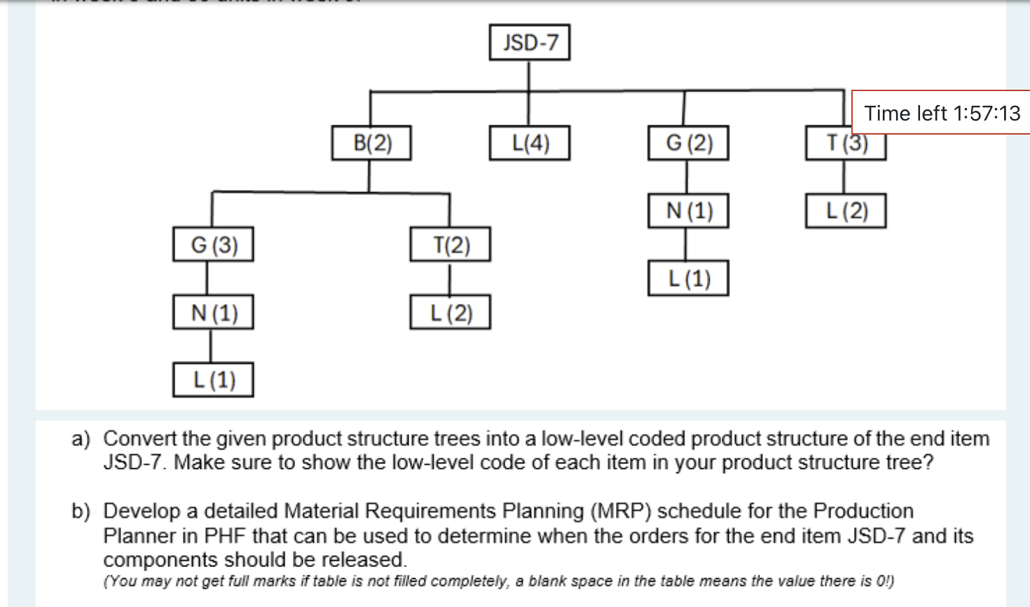 Solved a) ﻿Convert the given product structure trees into a | Chegg.com