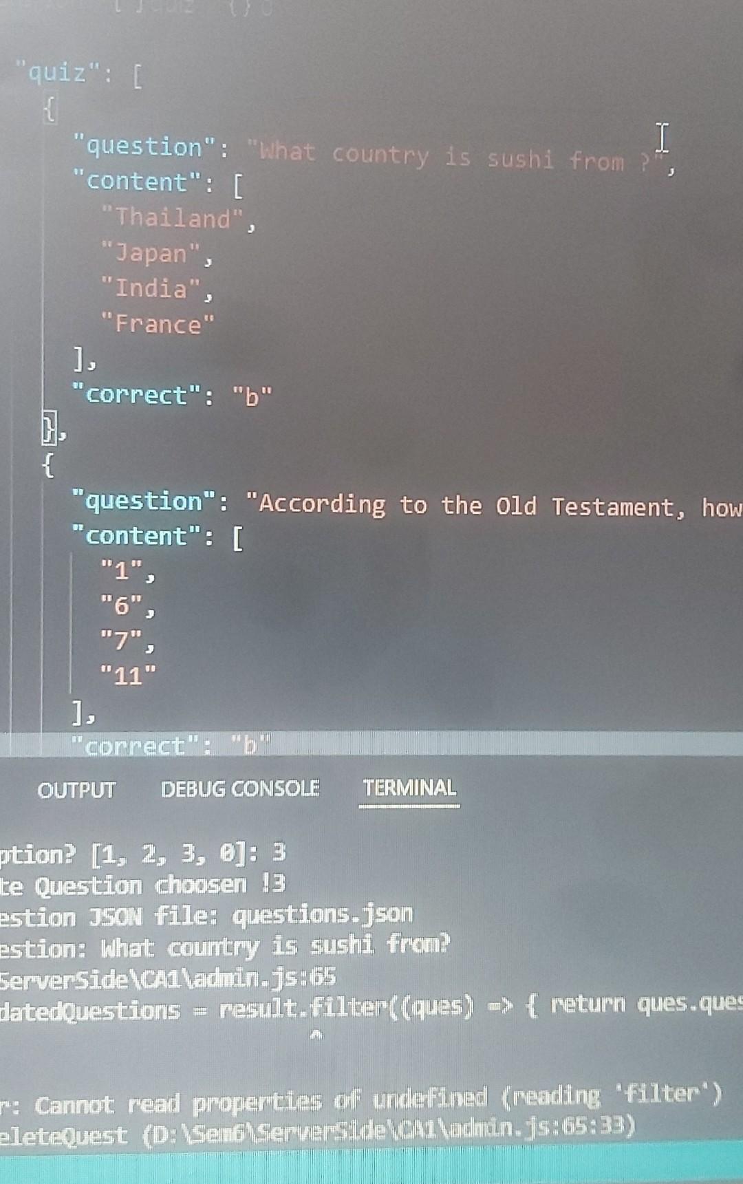 Solved us JS menu JS admin.js X 0 us adminisdeleteQuest | Chegg.com