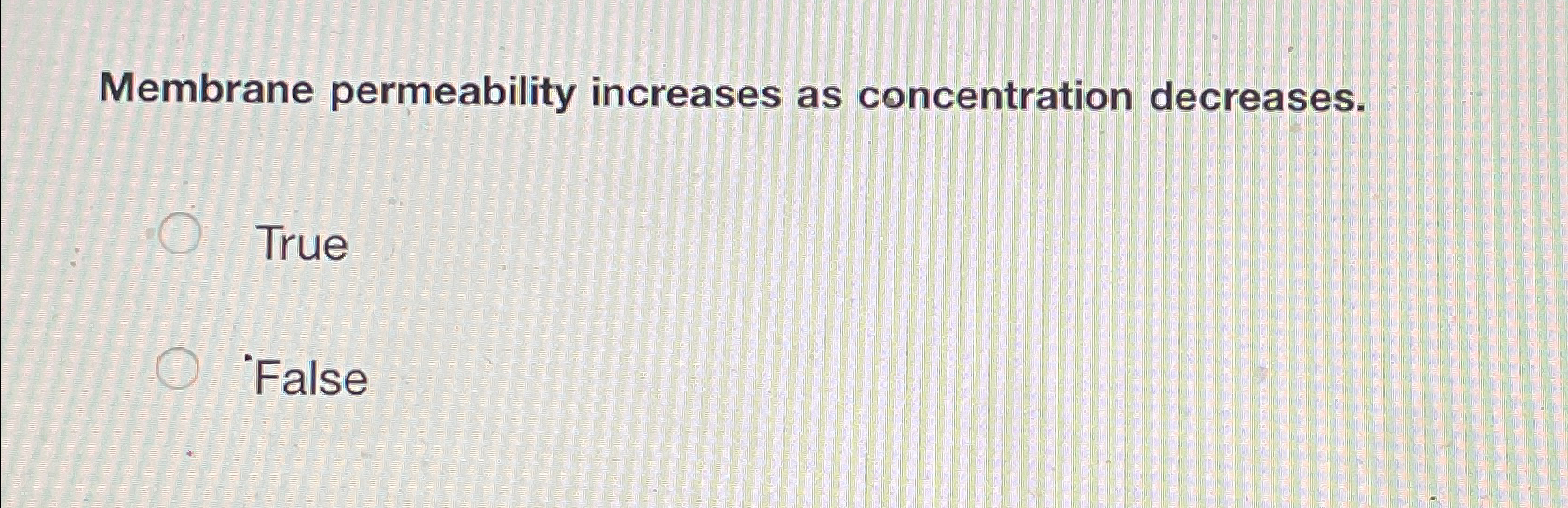 Solved Membrane permeability increases as concentration | Chegg.com
