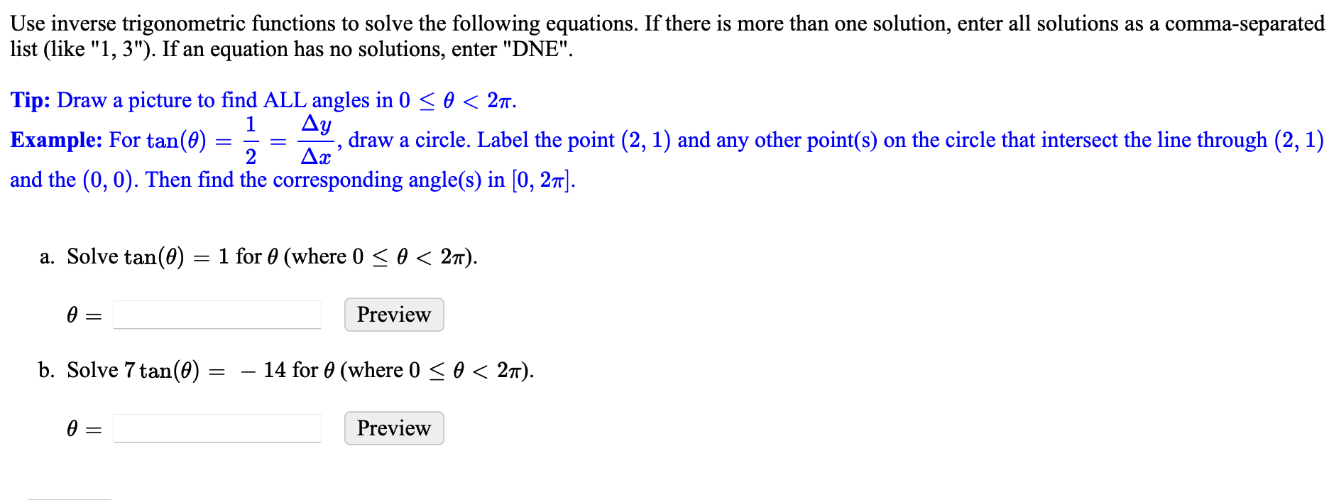 Solved Use inverse trigonometric functions to solve the | Chegg.com