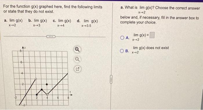Solved For the function g(x) graphed here, find the | Chegg.com