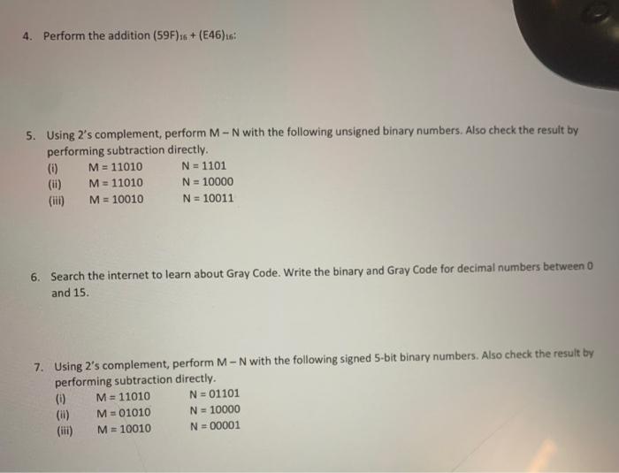 Solved Use your knowledge of number systems to solve the | Chegg.com