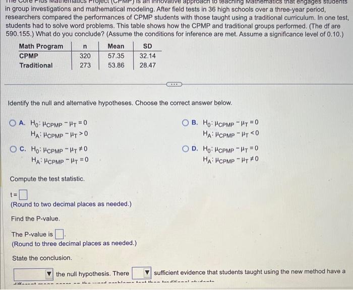 Solved in group investigations and mathematical modeling. | Chegg.com