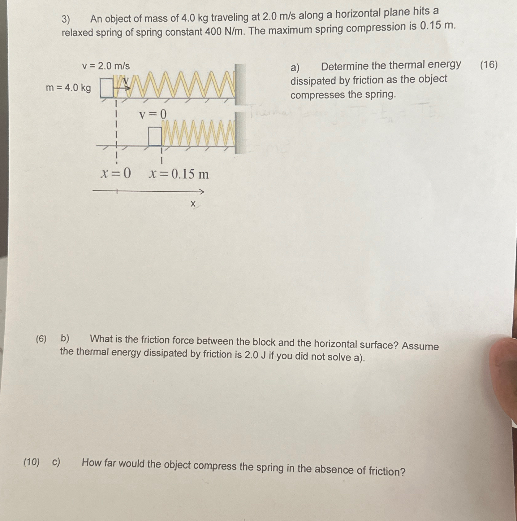 Solved An object of mass of 4.0kg ﻿traveling at 2.0ms ﻿along | Chegg.com