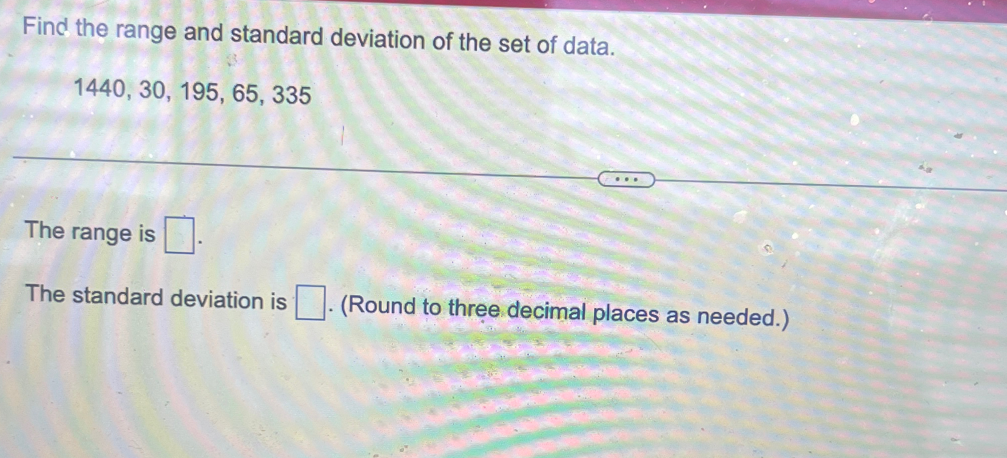 Solved Find the range and standard deviation of the set of | Chegg.com