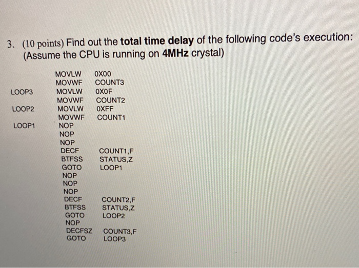 Solved 3. (10 points) Find out the total time delay of the | Chegg.com