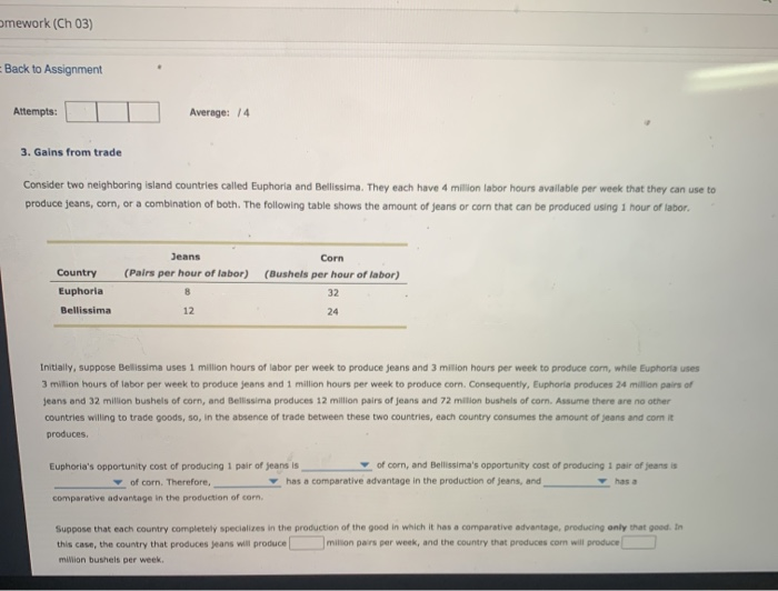 Solved mework (Ch 03) Back to Assignment Attempts: Average: | Chegg.com