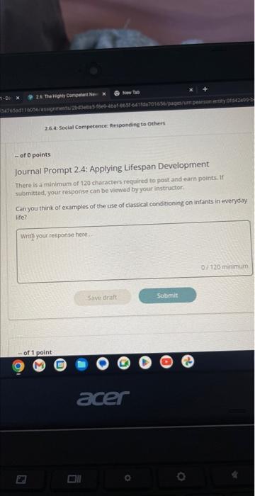 Solved Journal Prompt 2.4: Applying Lifespan Development | Chegg.com