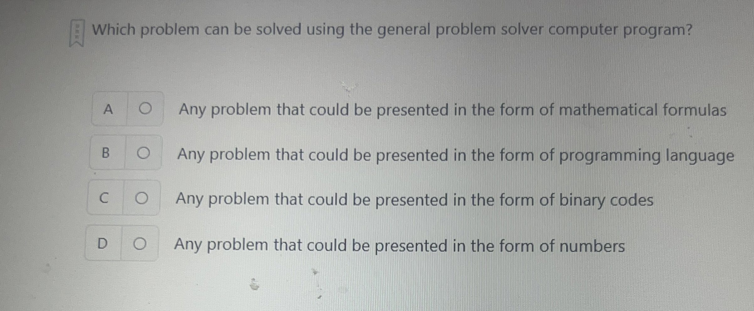 Solved Which problem can be solved using the general problem | Chegg.com