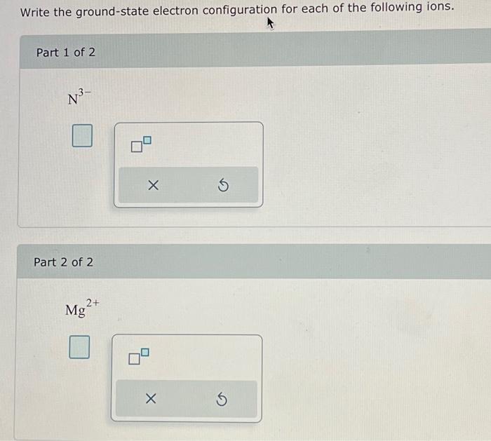Solved Write the ground-state electron configuration for | Chegg.com