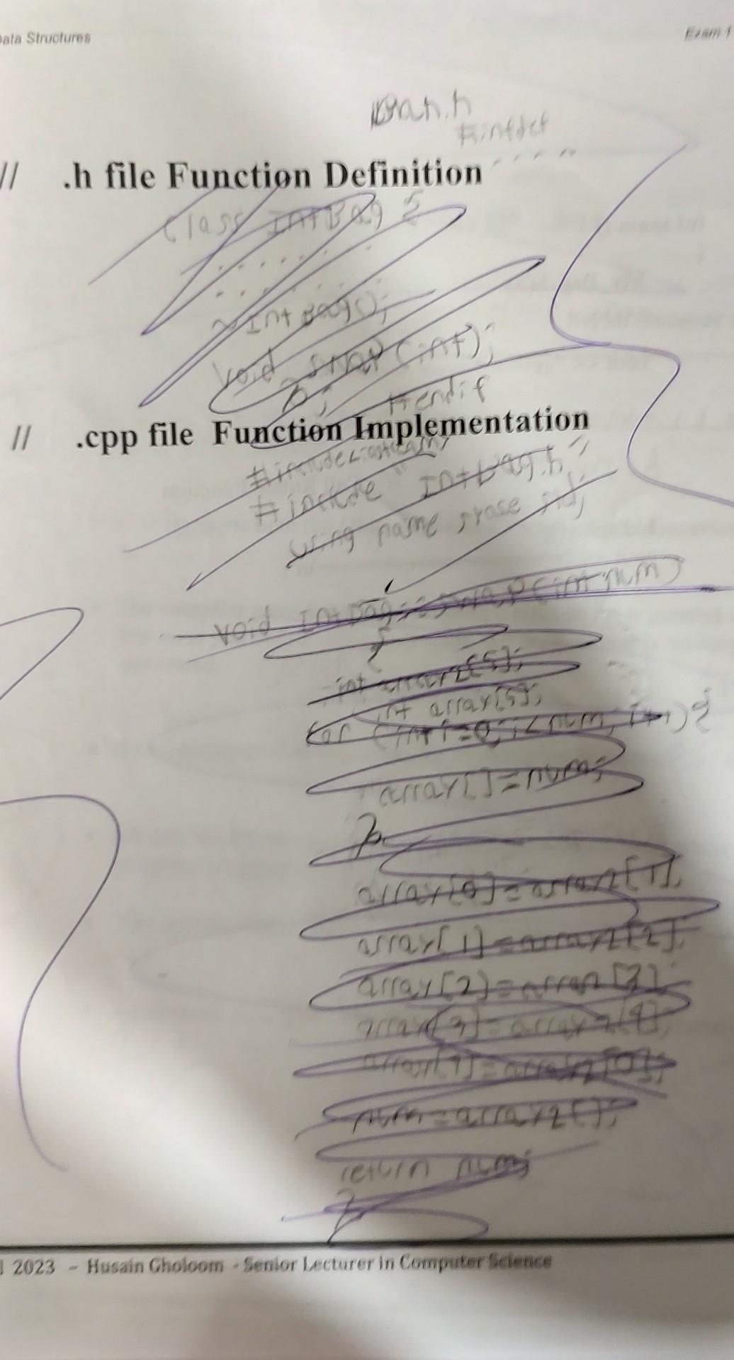 Solved Assume My_Bag class definition Assume that the bag | Chegg.com