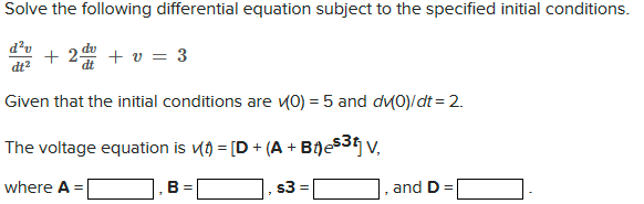 Solved Solve the following differential equation subject to | Chegg.com