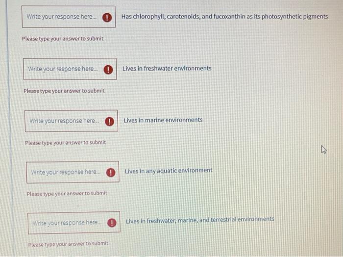 Solved Match the characteristic with the correct species. | Chegg.com