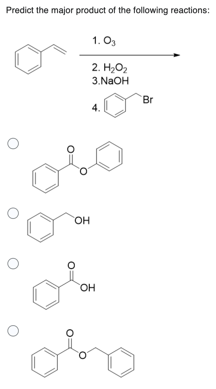 Solved Predict the major product of the following reactions: | Chegg.com