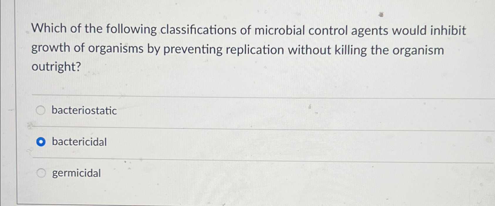 Solved Which of the following classifications of microbial | Chegg.com