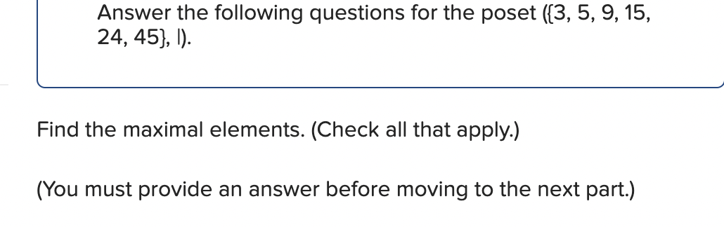 Solved Answer the following questions for the poset | Chegg.com