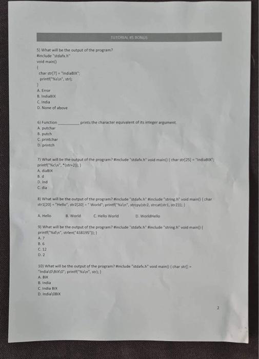 Solved TUTORIALES BONUS 1) Which statement is true? A | Chegg.com