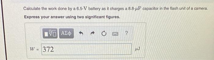 Solved Calculate the work done by a 6.5-V battery as it | Chegg.com