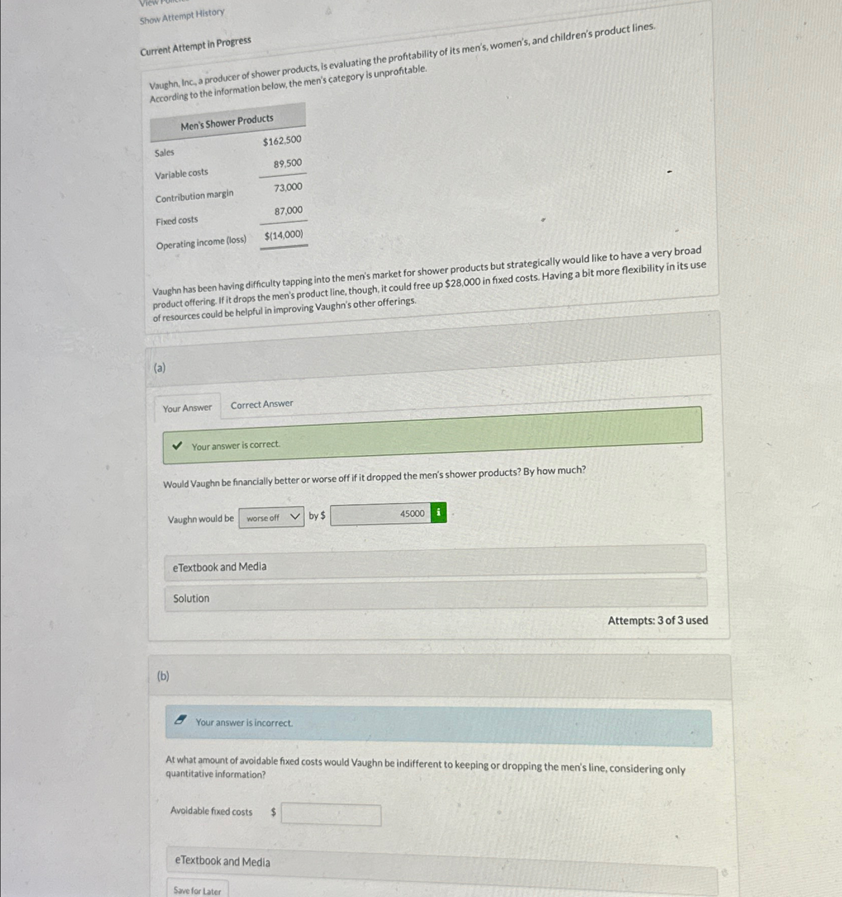 Solved Show Attempt HistoryCurrent Attempt in | Chegg.com