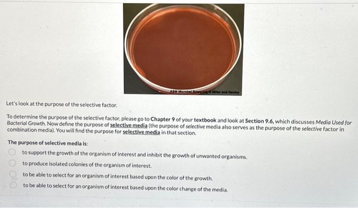 Solved ASM MicrobeLibrary.org Miller and Hanley Let's look | Chegg.com