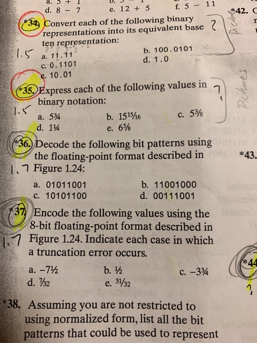 a. S 1 d. 8 7 *34 Convert each of the following | Chegg.com