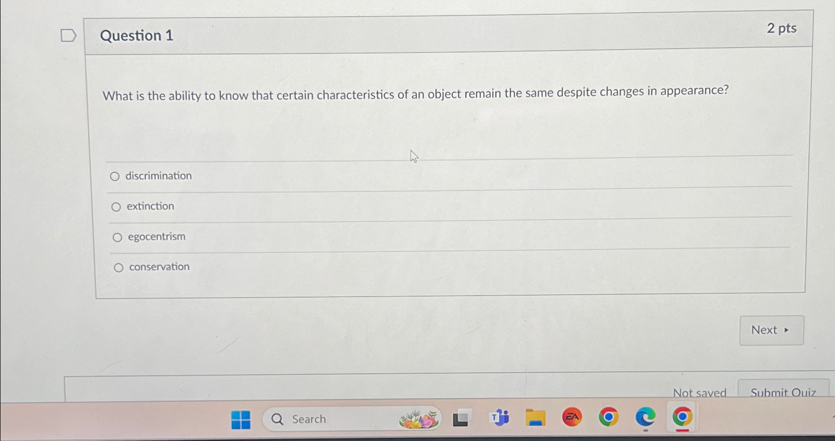 Solved Question 12 ﻿ptsWhat is the ability to know that | Chegg.com