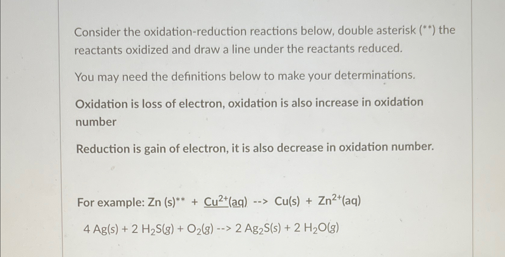 Solved Consider the oxidation-reduction reactions below, | Chegg.com