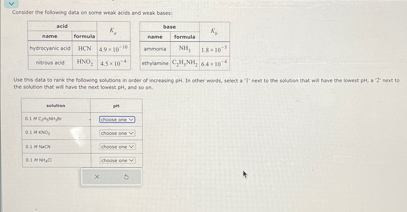 Solved Consider the following data on some weak acids and | Chegg.com