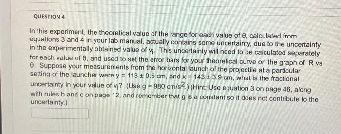 Solved In this experiment, the theoretical value of the | Chegg.com