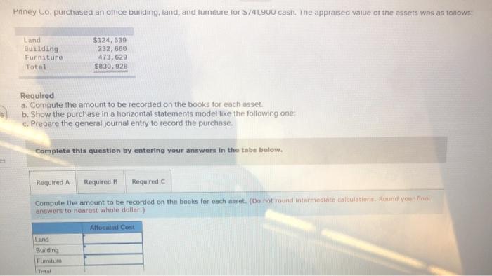 Solved Pitney Co purchased an office building, and, and | Chegg.com