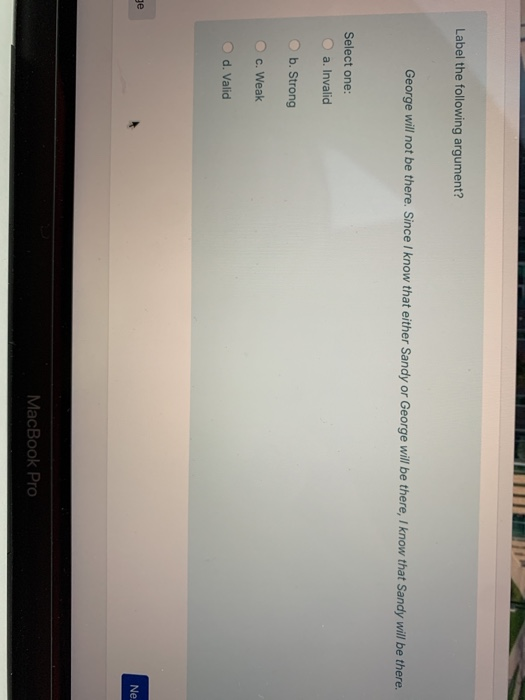 Solved Label the following argument: It's snowing only if | Chegg.com