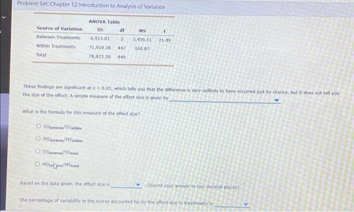 Solved Problem Set: Chapter 12 Introduction to Analysis of | Chegg.com
