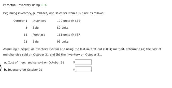 Solved Perpetual Inventory Using FIFO Beginning inventory, | Chegg.com