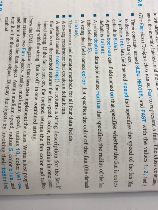 Solved esent a fan. The class contains: th the values 1, 2, | Chegg.com