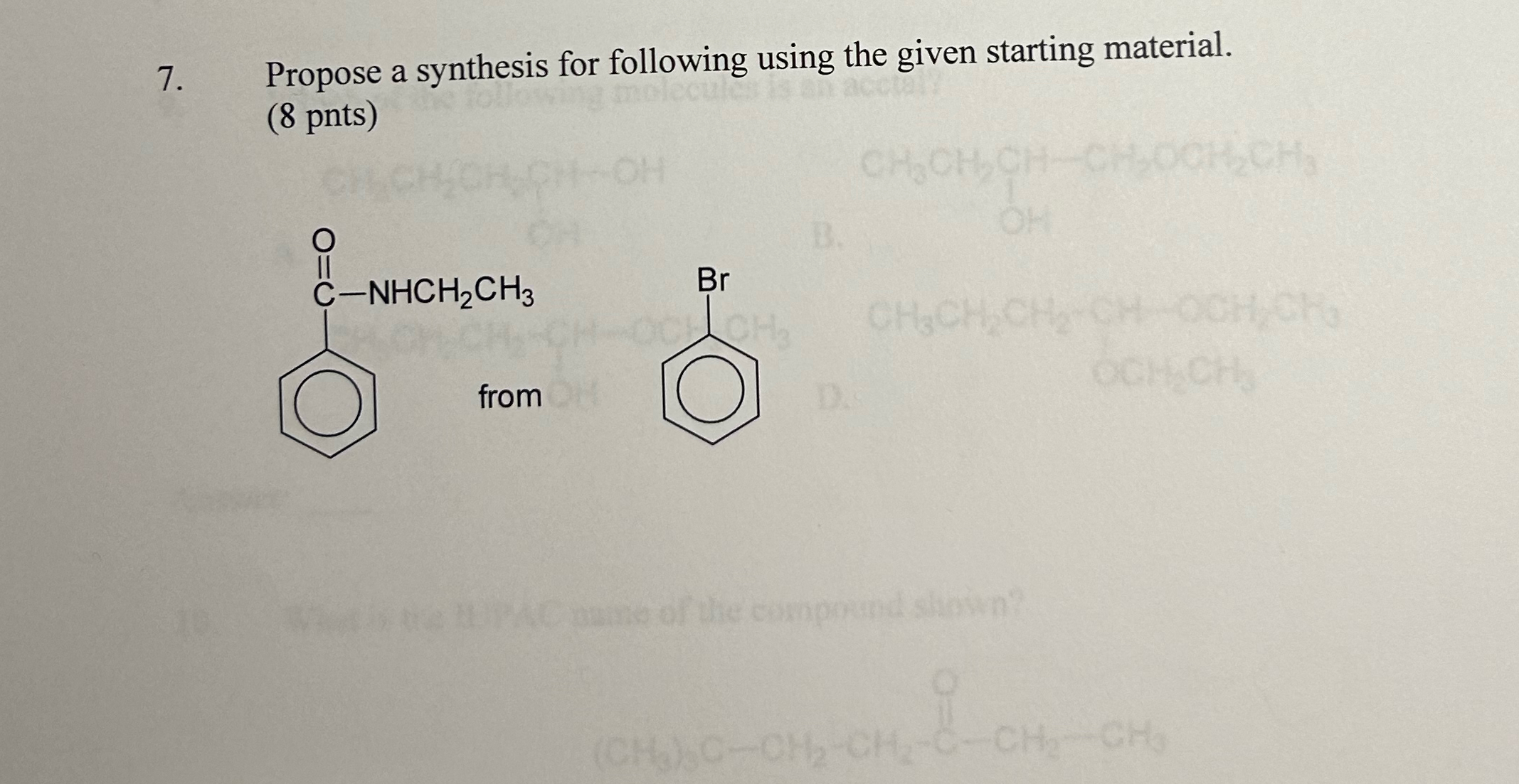 Solved Propose a synthesis for following using the given | Chegg.com