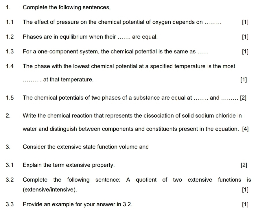 Solved Complete the following sentences,1.1 ﻿The effect of | Chegg.com