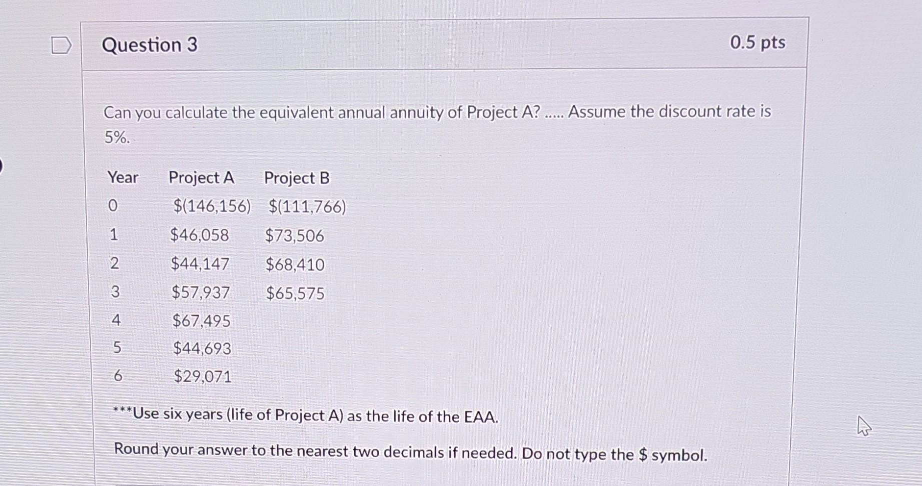 Solved Can you calculate the equivalent annual annuity of | Chegg.com