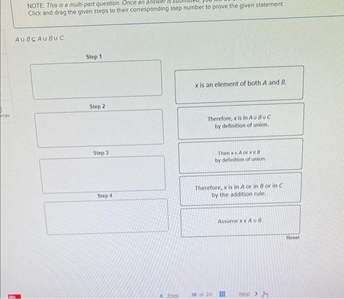 Solved NOTE: This is a multi-part question. Click and drag | Chegg.com