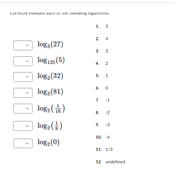 5log3(27)log125(5)log2(32)log3(81)log2(116)log2(18)lo | Chegg.com