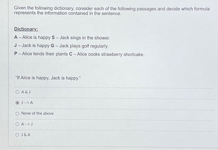 Given the following dictionary, consider each of the | Chegg.com