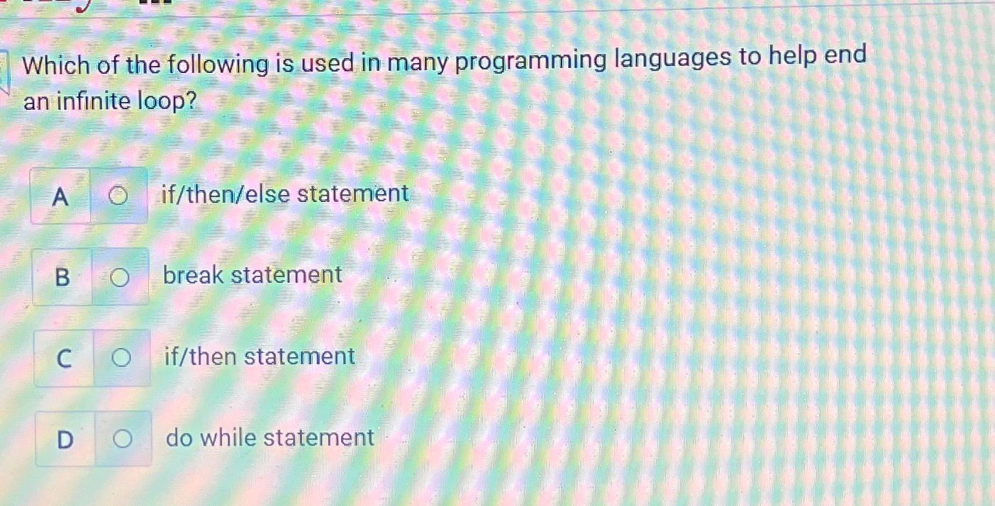 Solved Which of the following is used in many programming | Chegg.com