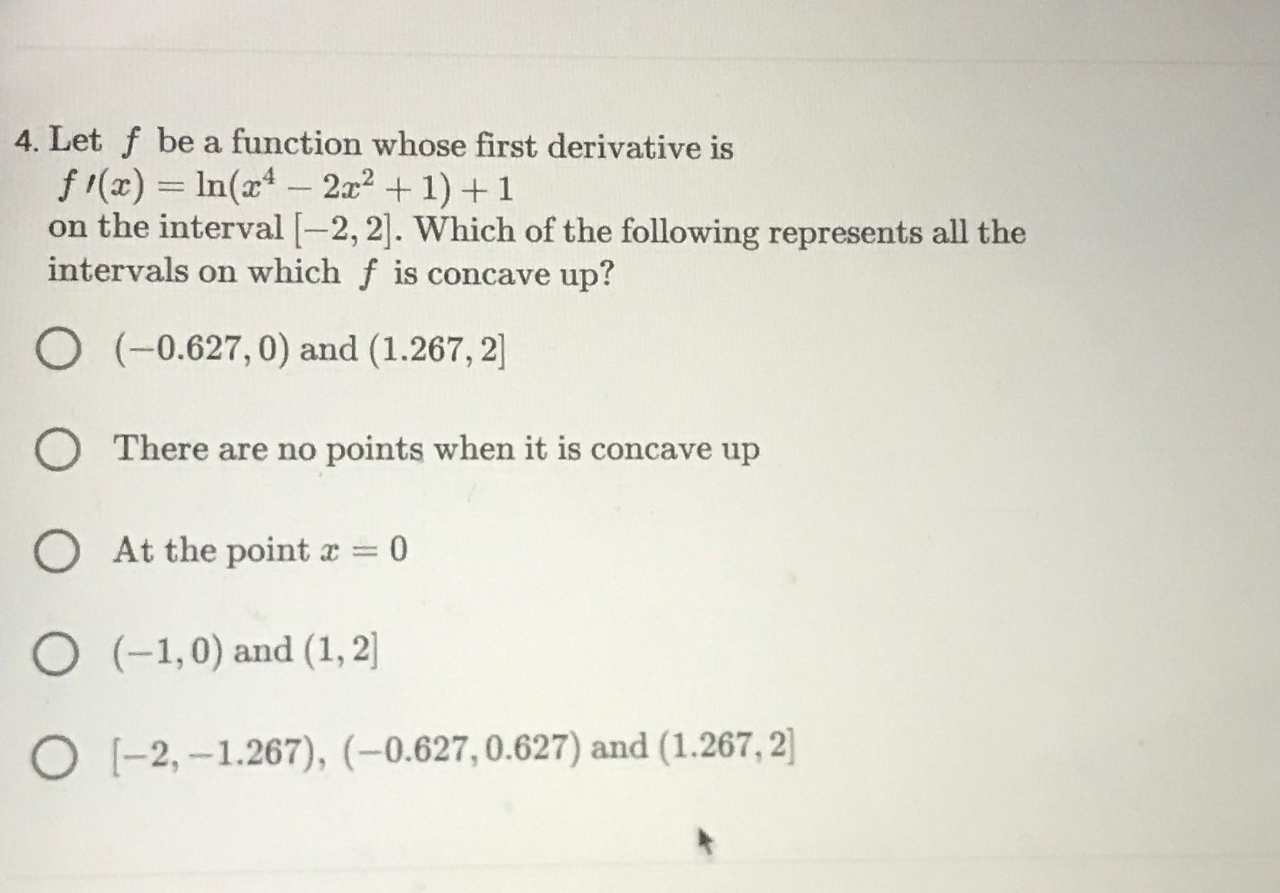 Solved Let f ﻿be a function whose first derivative | Chegg.com