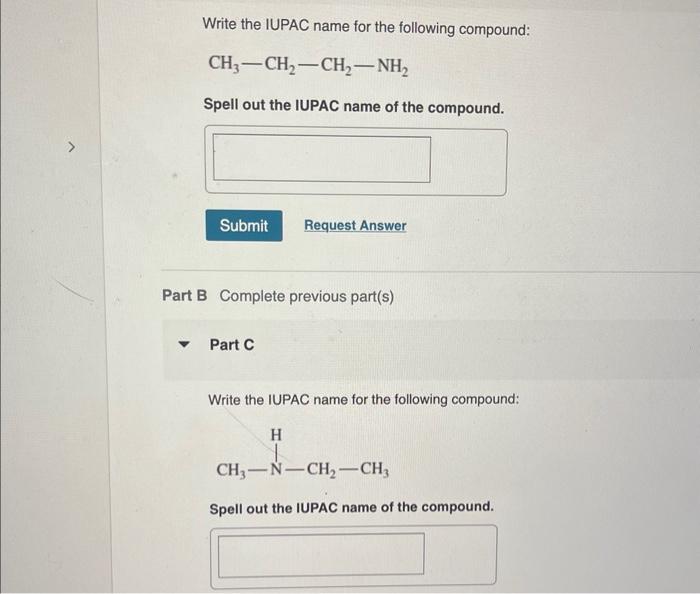 Solved Write the IUPAC name for the following compound: | Chegg.com