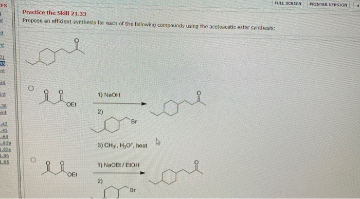 Solved ES FULL SCREEN PRINTER VERSION Practice the Skill | Chegg.com