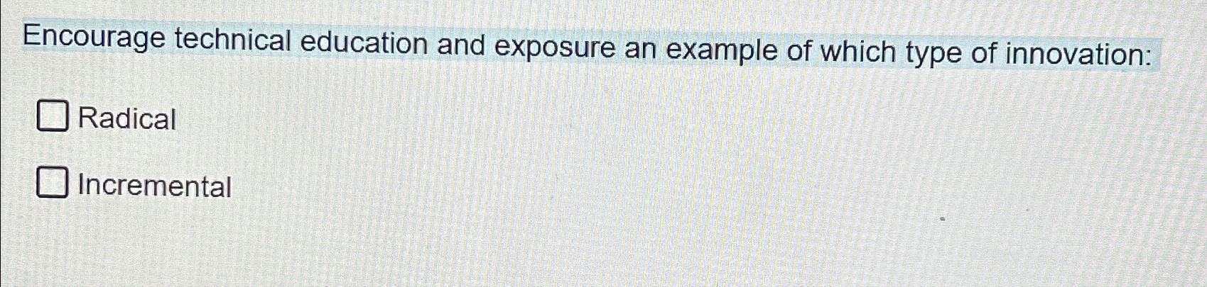Solved Encourage technical education and exposure an example | Chegg.com