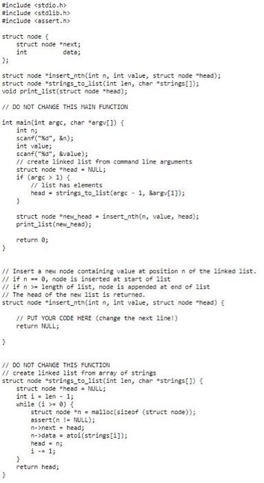 Solved CHALLENGE EXERCISE - INDIVIDUAL: Insert into the nth | Chegg.com