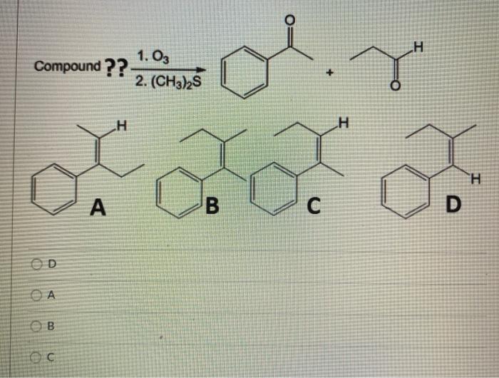 Solved H 1.03 Compound ?? 2. (CH3)2S 7 H H Н H A B C D D СА | Chegg.com